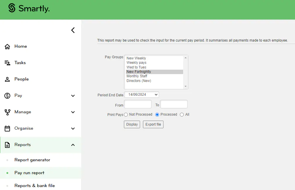 Smartly | Check the pay